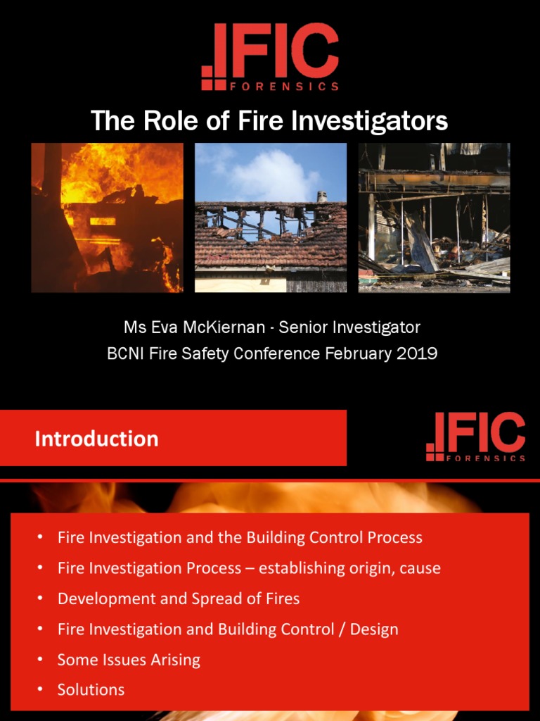 Day 2 The Role of Fire Investigators - Eva McKiernan | PDF | Fires ...