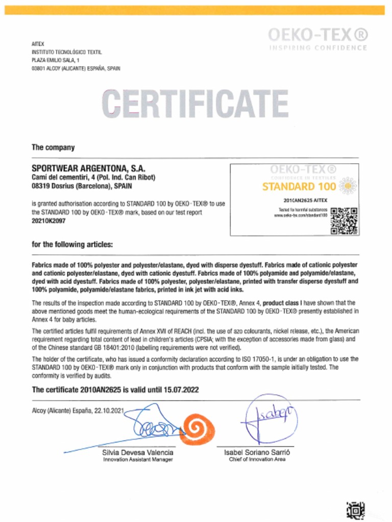 OEKO-TEX Eng | PDF