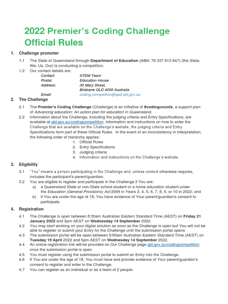 premiers-coding-chcriteraallenge-official-rules | PDF | License ... premiers-coding-chcriteraallenge-official-rules | PDF | License ...