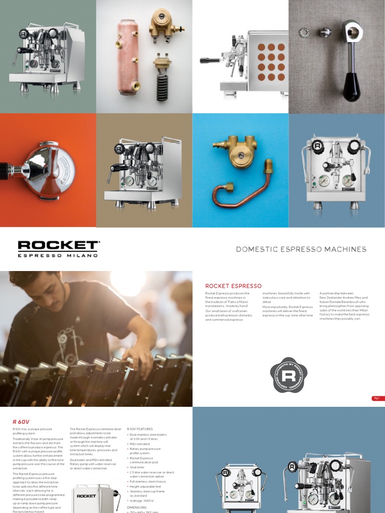 2017 Rocket Domestic Brochure v2 Coffee Maker | PDF | Manufactured Goods