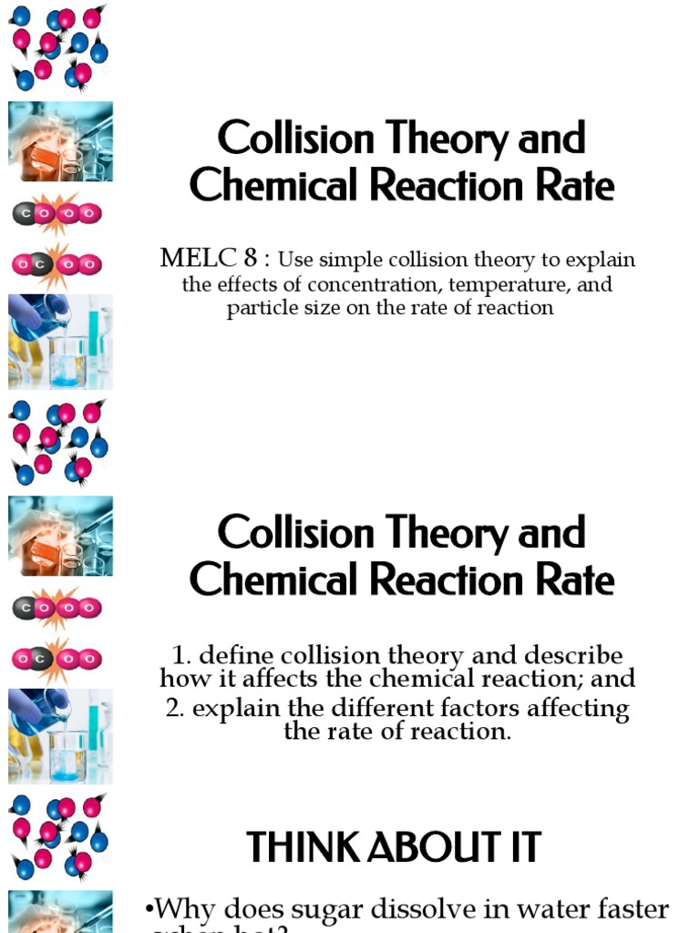 Lesson 6 Collision Theory And Chemical Reaction Rate Pdf Reaction Rate Chemistry