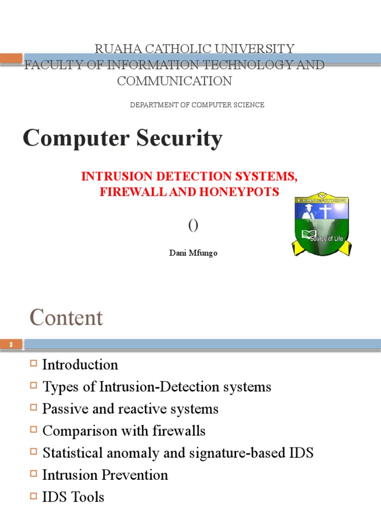 Intrusion Detection Systems, Firewall and Honeypots | PDF | Firewall (Computing) | Proxy Server