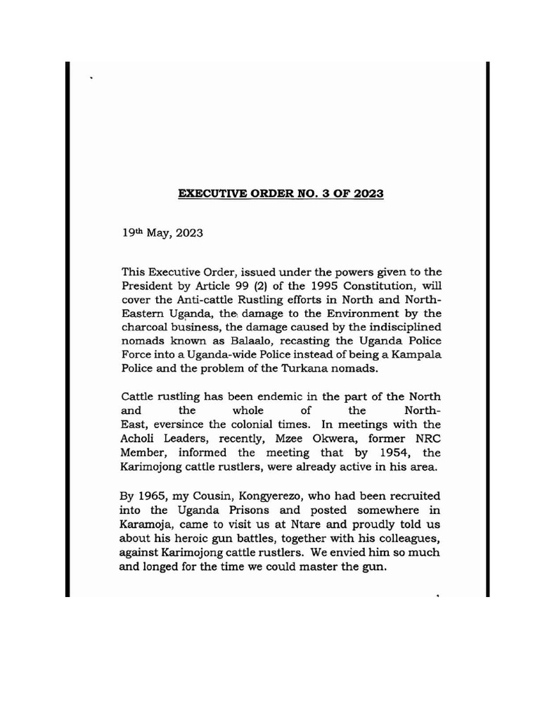 Executive Order No. 3 of 2023 | PDF
