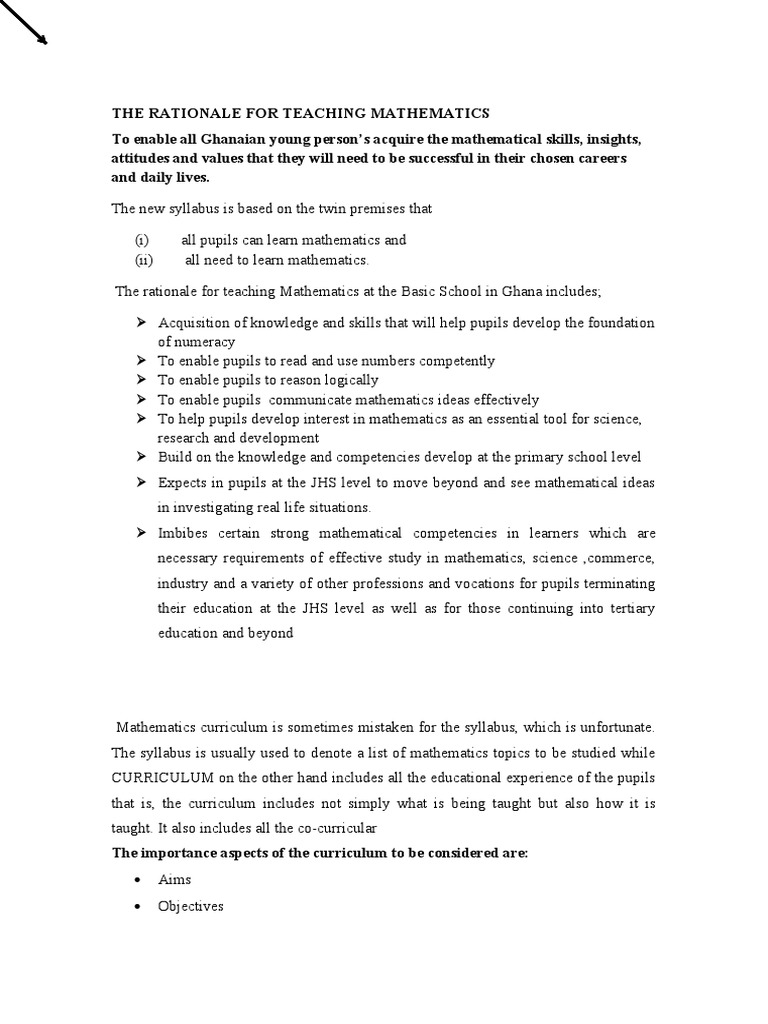 Methods of Teaching Maths | PDF | Lesson Plan | Curriculum