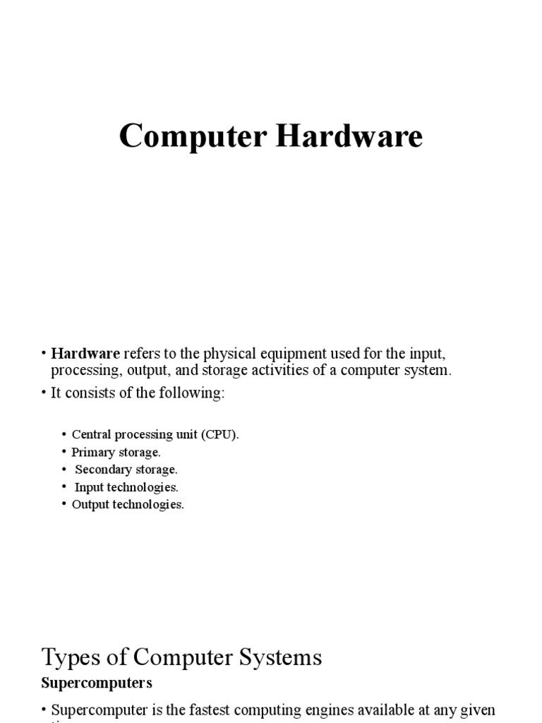Computer Hardware LEC 7 | PDF | Mainframe Computer | Computer Data Storage