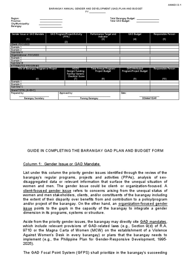 ANNEX-D-1-Barangay-GPB-Form-JMC-2016-01 (2) | PDF | Performance ...