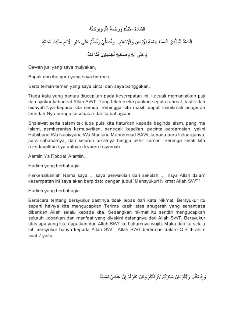 Teks Pidato Pai | PDF