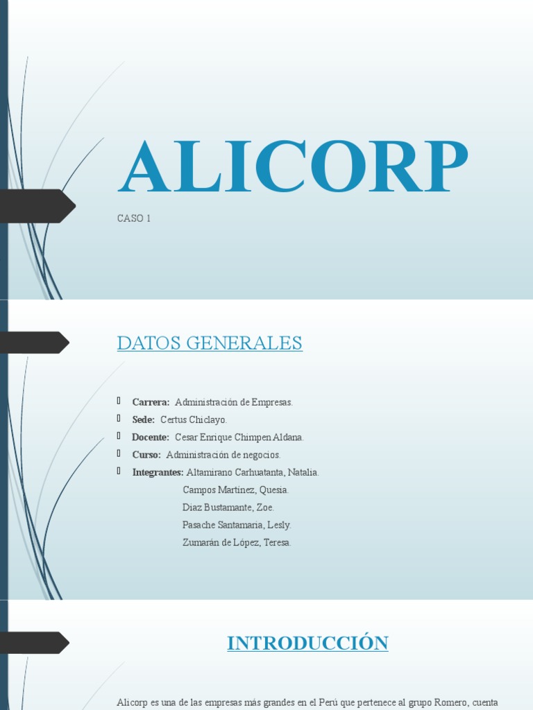 Alicorp Caso1 - Tarea | PDF | Marketing | Economias