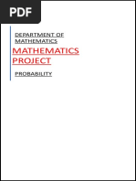 Class-10 Maths Project Model File (Probability) | PDF