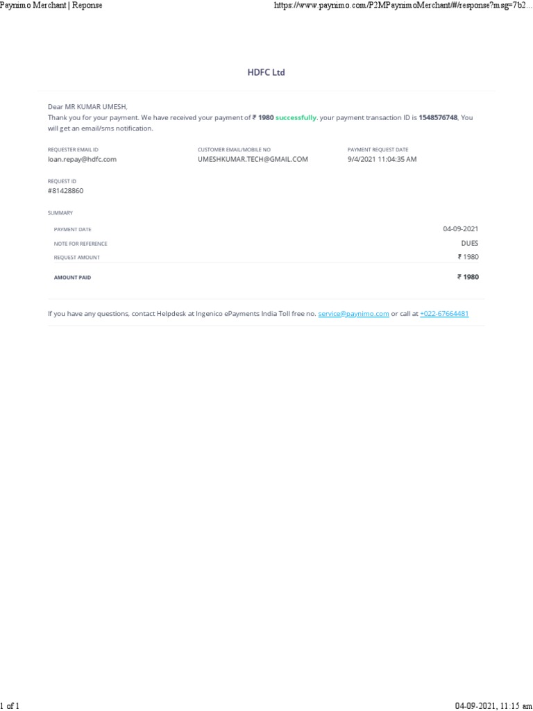 Paynimo Merchant Reponse | PDF