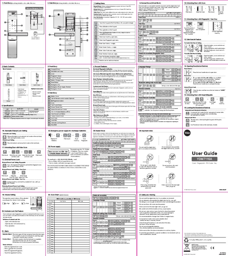 Ydm7116a Manual 200727 Isl-1865-04 | PDF | Personal Identification ...