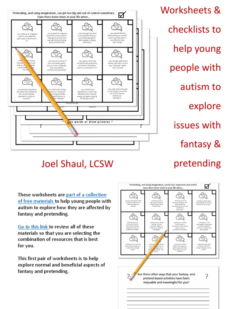 Fantasy Obsession Worksheets Checklists | PDF