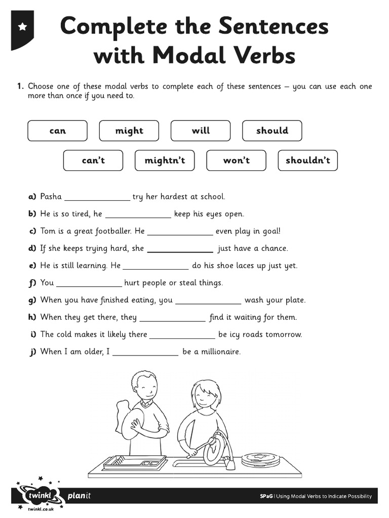 t2 e 2105 Complete The Sentences With Modal Verbs Differentiated ...