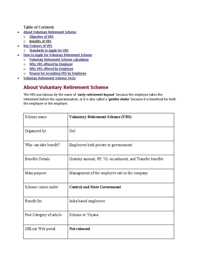 Volunta Retirement Scheme | PDF | Employment | Retirement