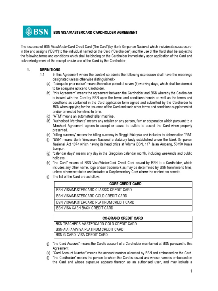 Cards Agreement Conventional Eng | PDF | Credit Card | Debit Card