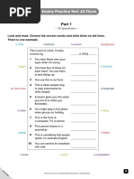 Pre A1 Starters, A1 Movers and A2 Flyers Thematic Vocabulary List | PDF ...