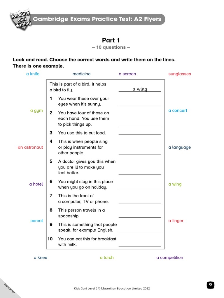 A2 Flyers Practice Test PDF | PDF | Chess