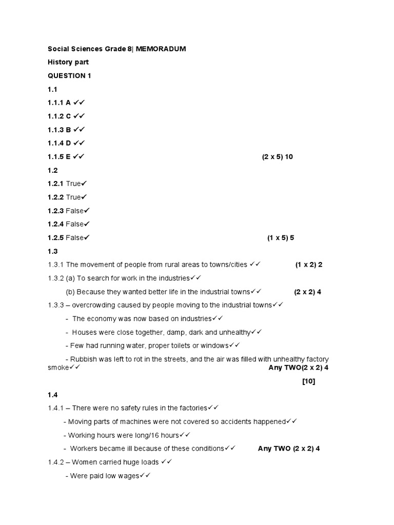 SS March Test Grade 8 Memo | PDF | Cartography | Geography