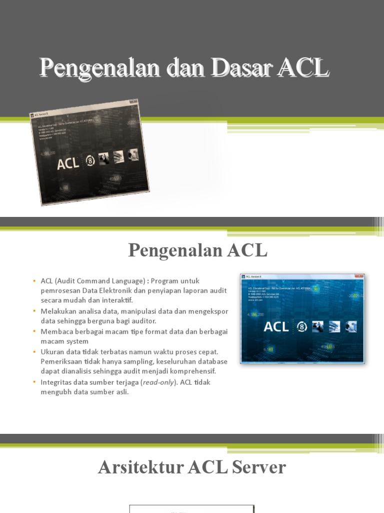 Pengenalan Dan Dasar ACL | PDF