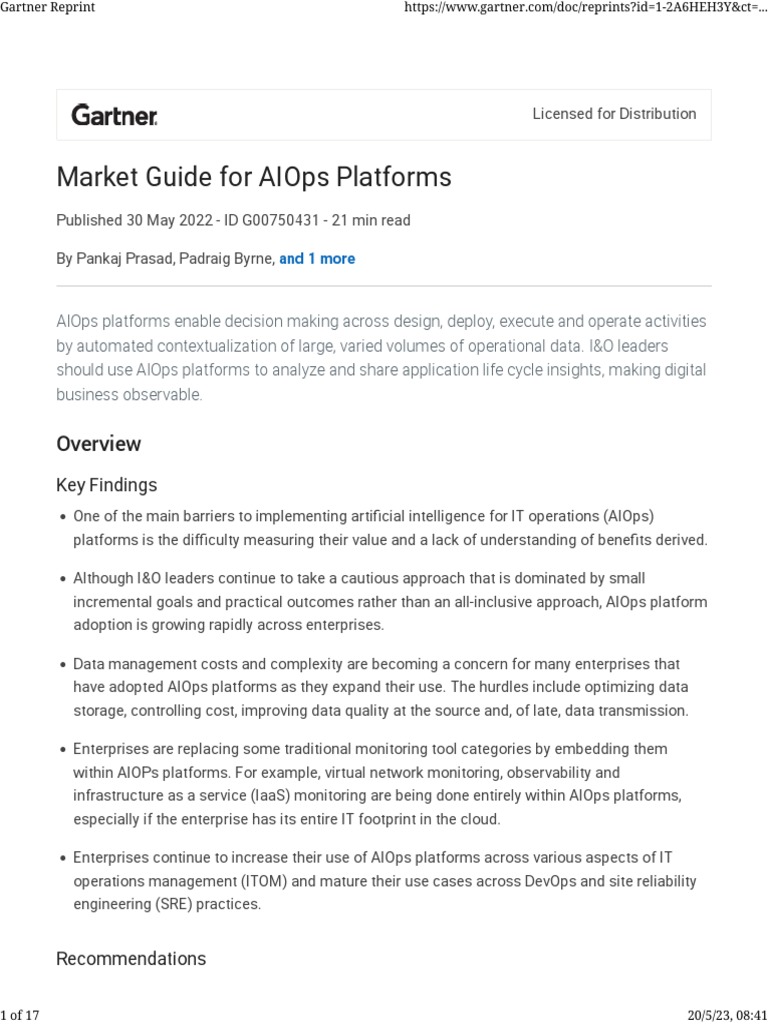 Gartner Report | PDF | Analytics | Artificial Intelligence