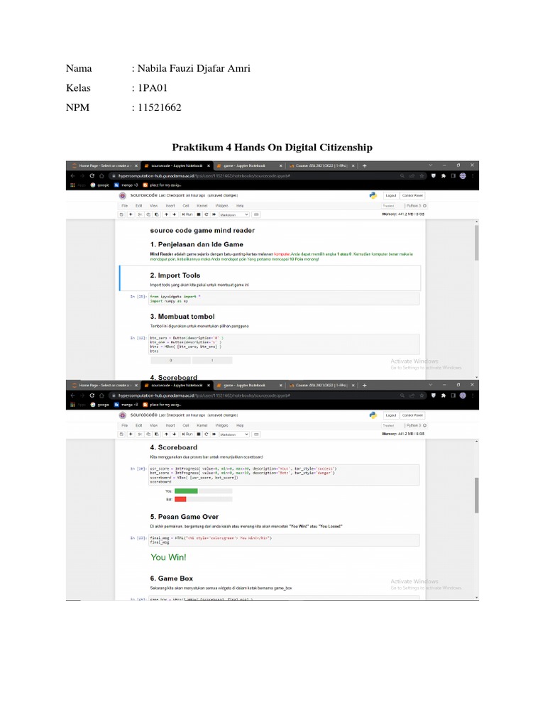 Tugas Praktikum Hands On M4_Nabila Fauzi Djafar Amri | PDF
