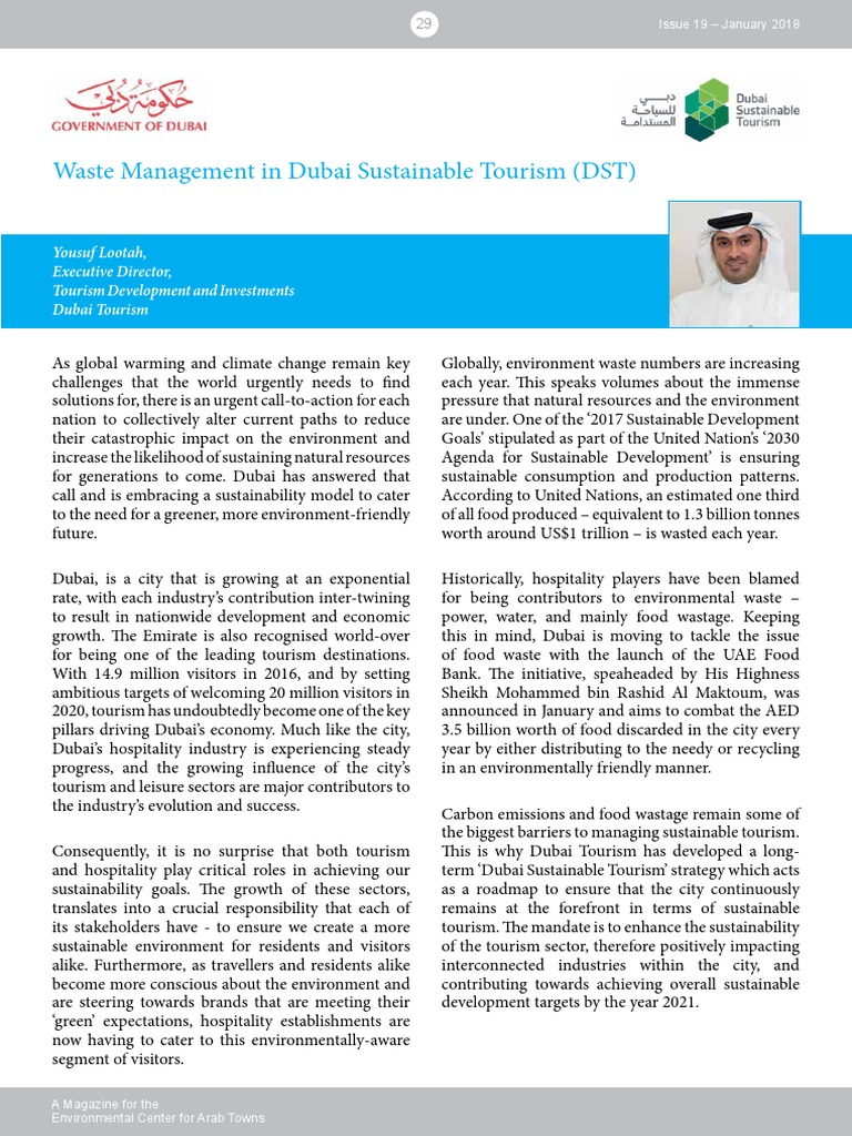 Waste Management in Dubai Sustainable Tourism (DST) | PDF