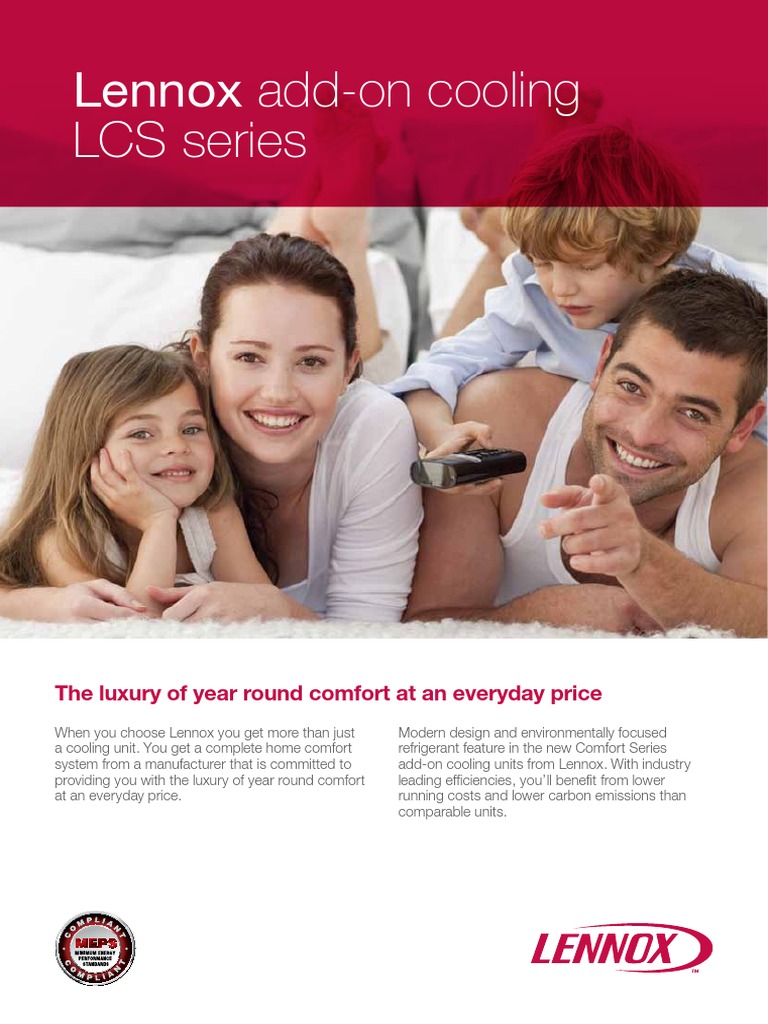 Lennox Add On Cooling LCS Series | PDF | Air Conditioning | Physical Quantities