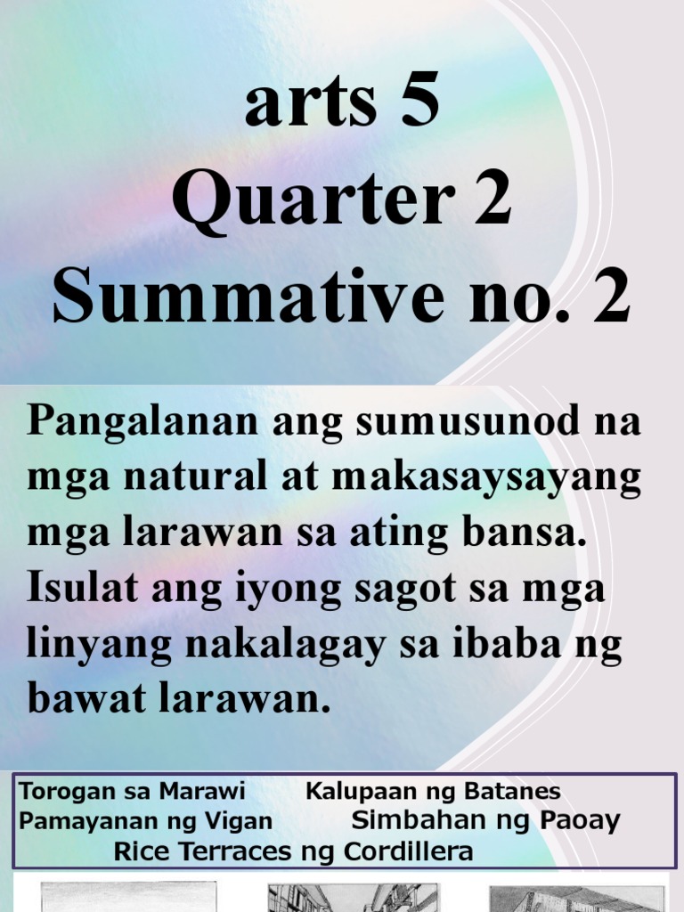 Arts-Q2-Summative No.2 | PDF