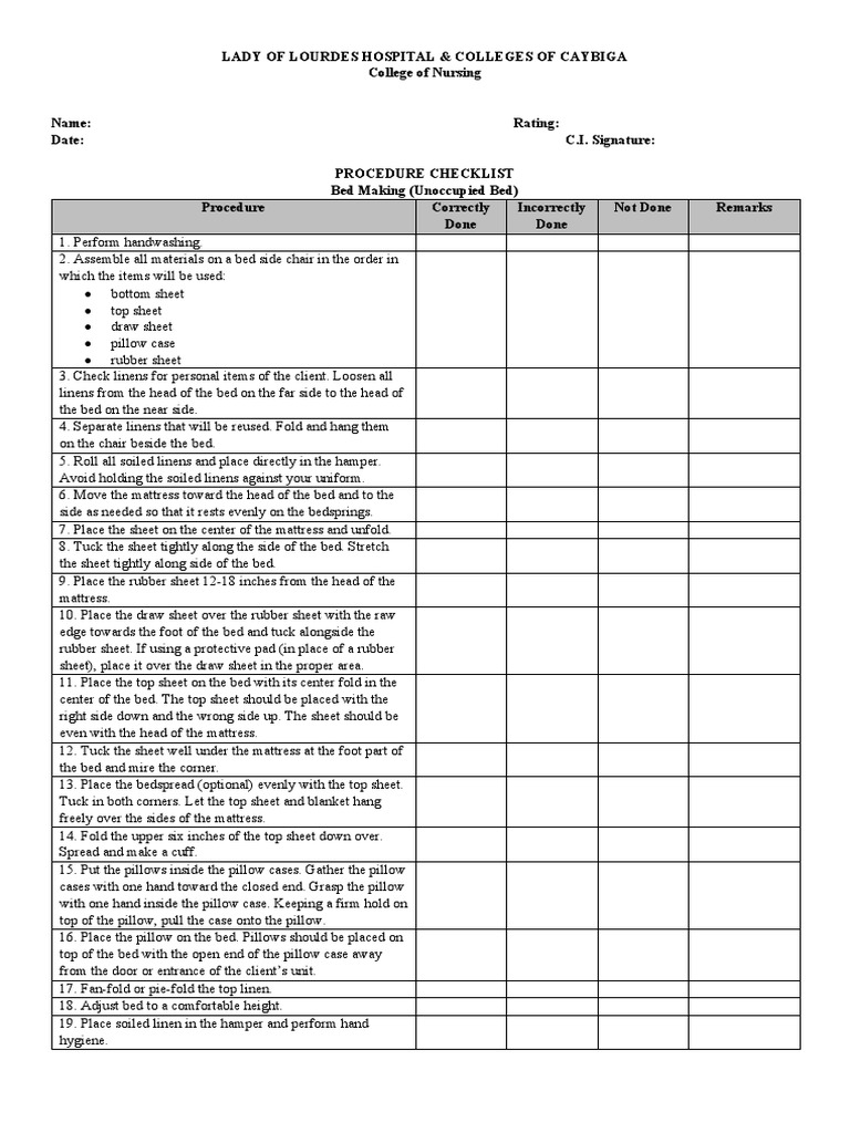 Bedmaking Retdem Print | PDF | Bed | Pillow