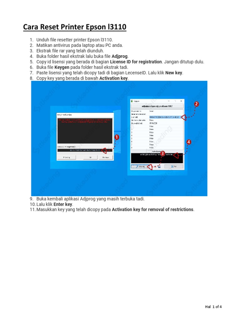 Cara Reset Printer Epson l3110 | PDF | Komputer