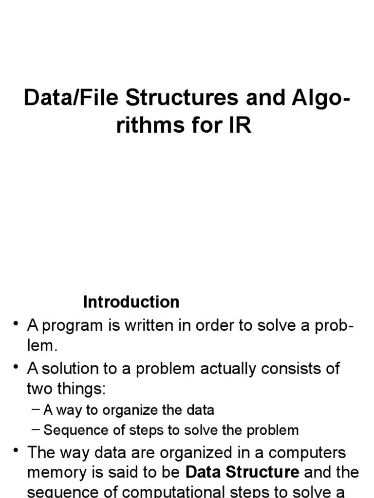 Chapter-4 - Data Structure-File Structure | PDF | Search Engine Indexing | String (Computer Science)