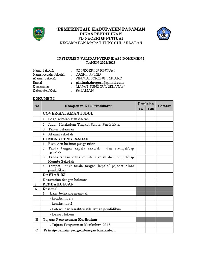 Instrumen Validasi | PDF