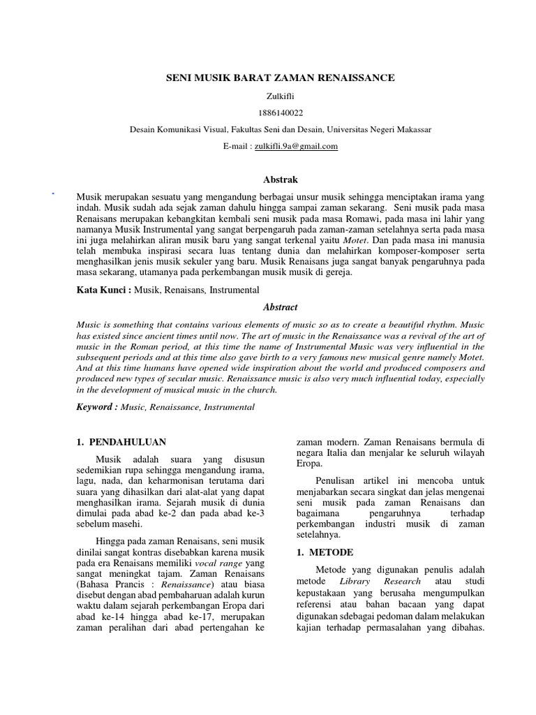 Seni Musik Barat Zaman Renaissance-1 230523 160914 | PDF