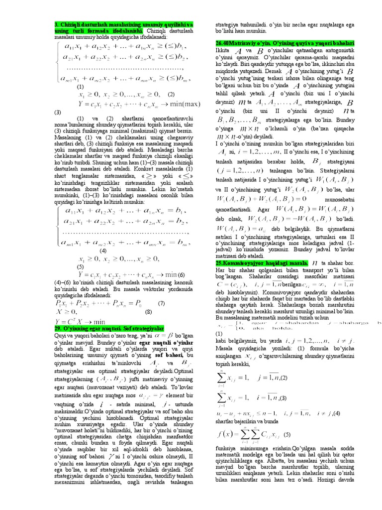 O'yinlar Yakuniy | PDF