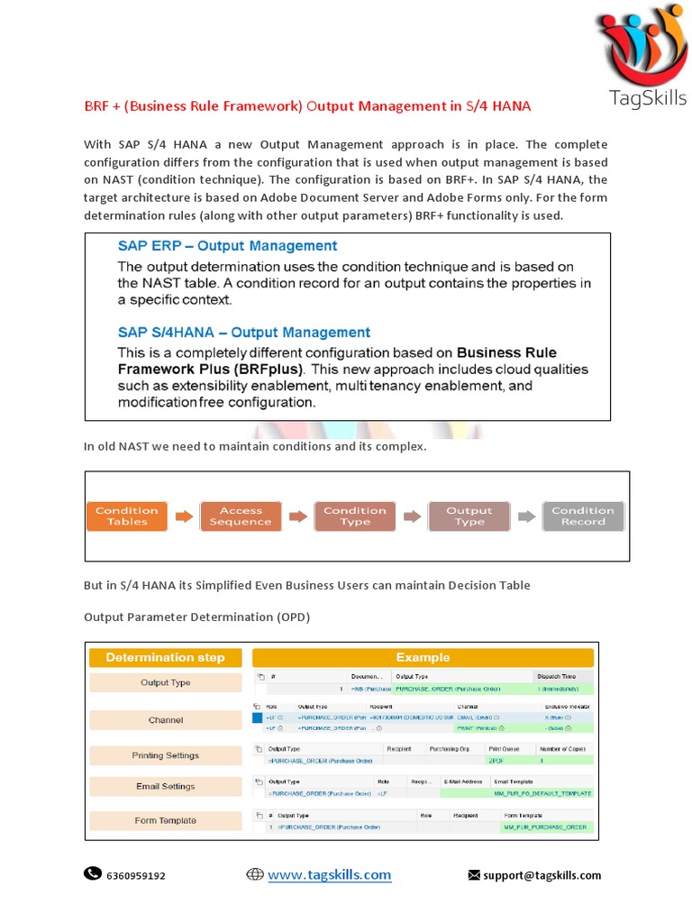 BRF + (Business Rule Framework) Output Management in S/4 HANA | Download Free PDF | Computer ...