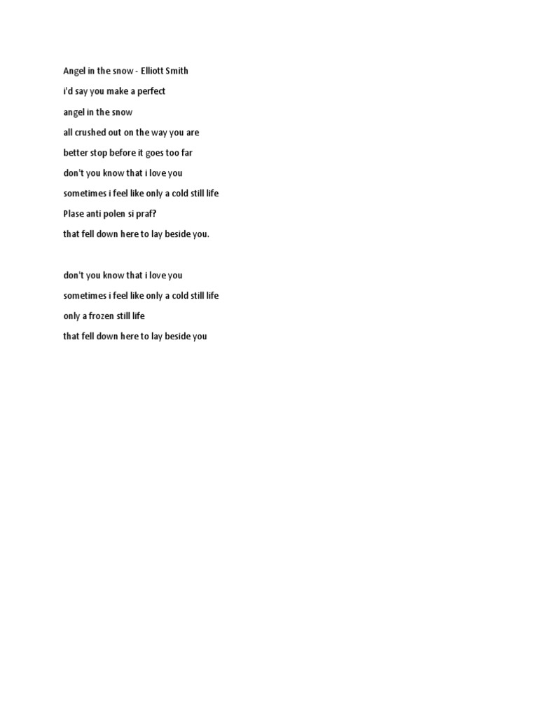 Angel in The Snow | PDF