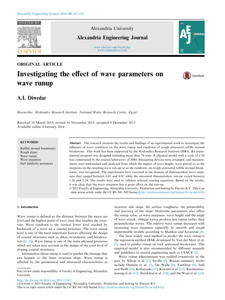 Investigating The Effect of Wave Parameters On Wave Runup | PDF ...