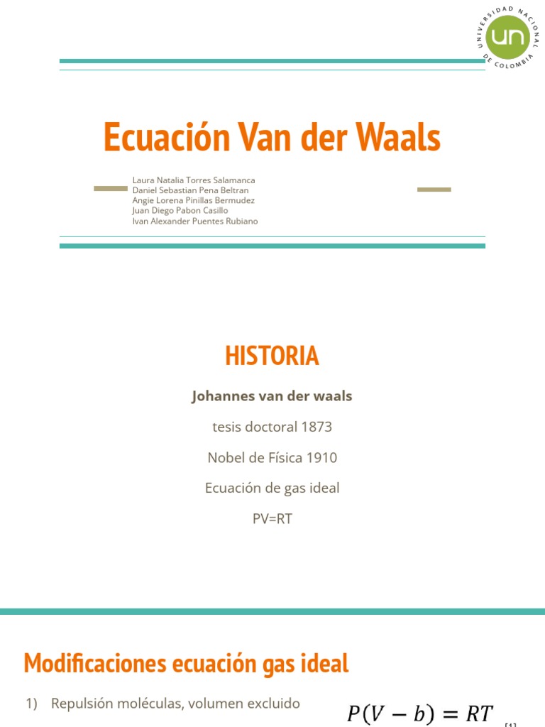 Van Der Waals | PDF | Métodos y materiales de enseñanza | Ciencia y ...