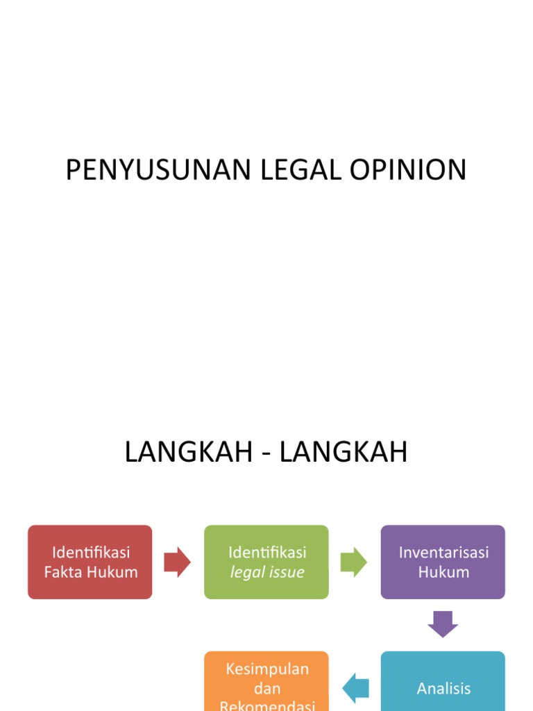 Penyusunan Legal Opinion | PDF