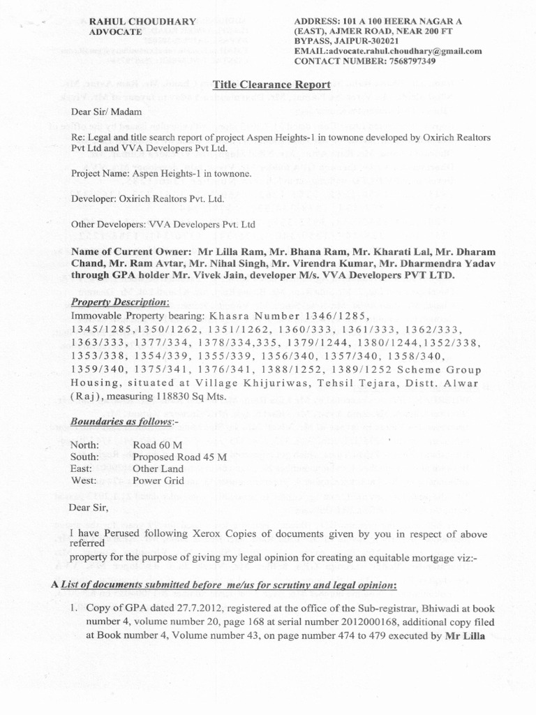 TSR & Other Documents | PDF