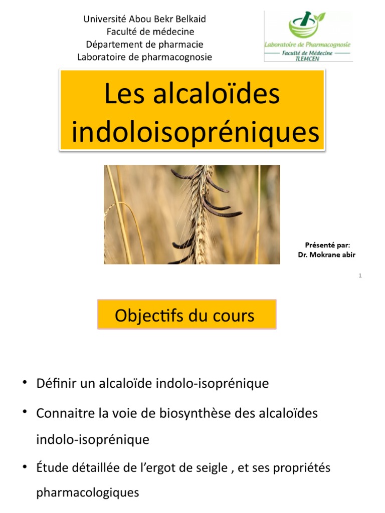 Les Alcaloides Indolo-Isopréniques - Abir | PDF | Alcaloïde