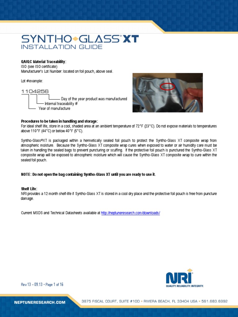 D3.10.3 Syntho-Glass XT Installation Guide - Detailed (TT R13 - 09.13 ...