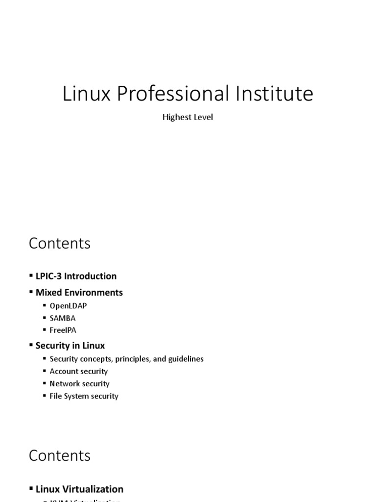 Lpic3 Slide | Download Free PDF | Virtualization | Sudo