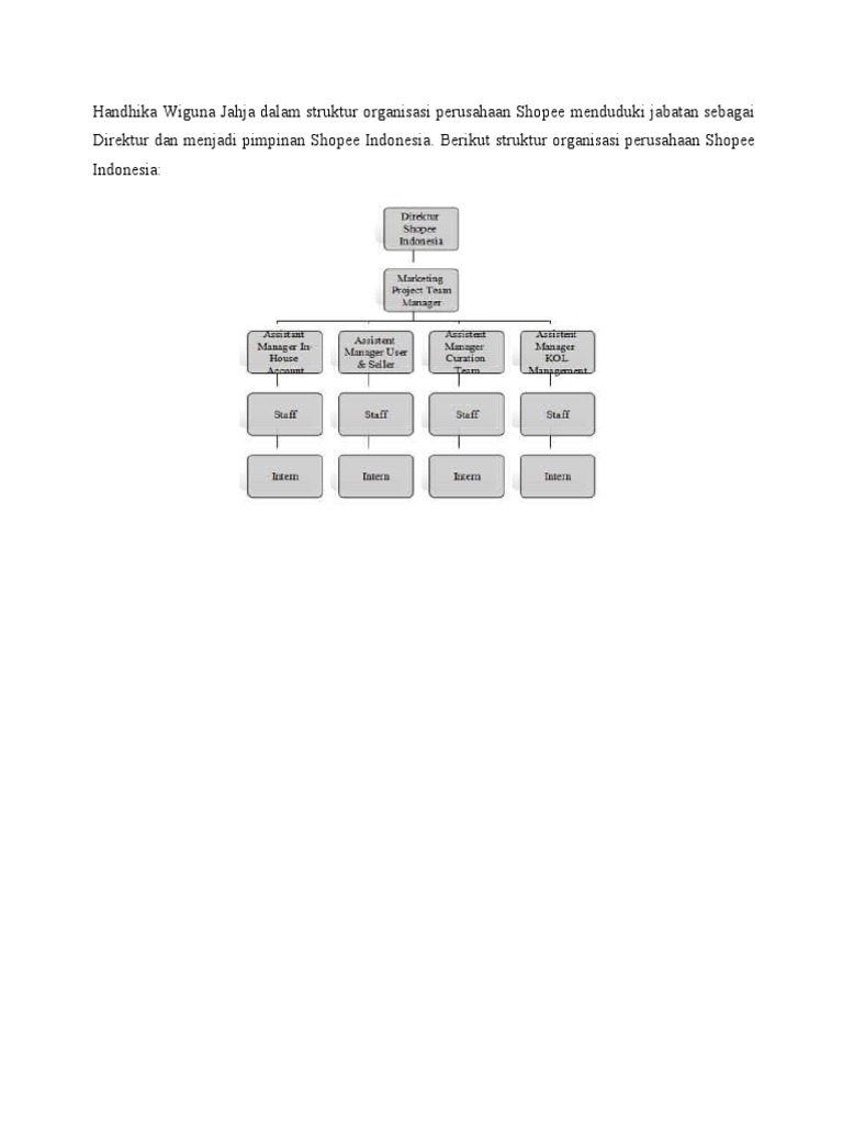 struktur organisasi Shopee | PDF