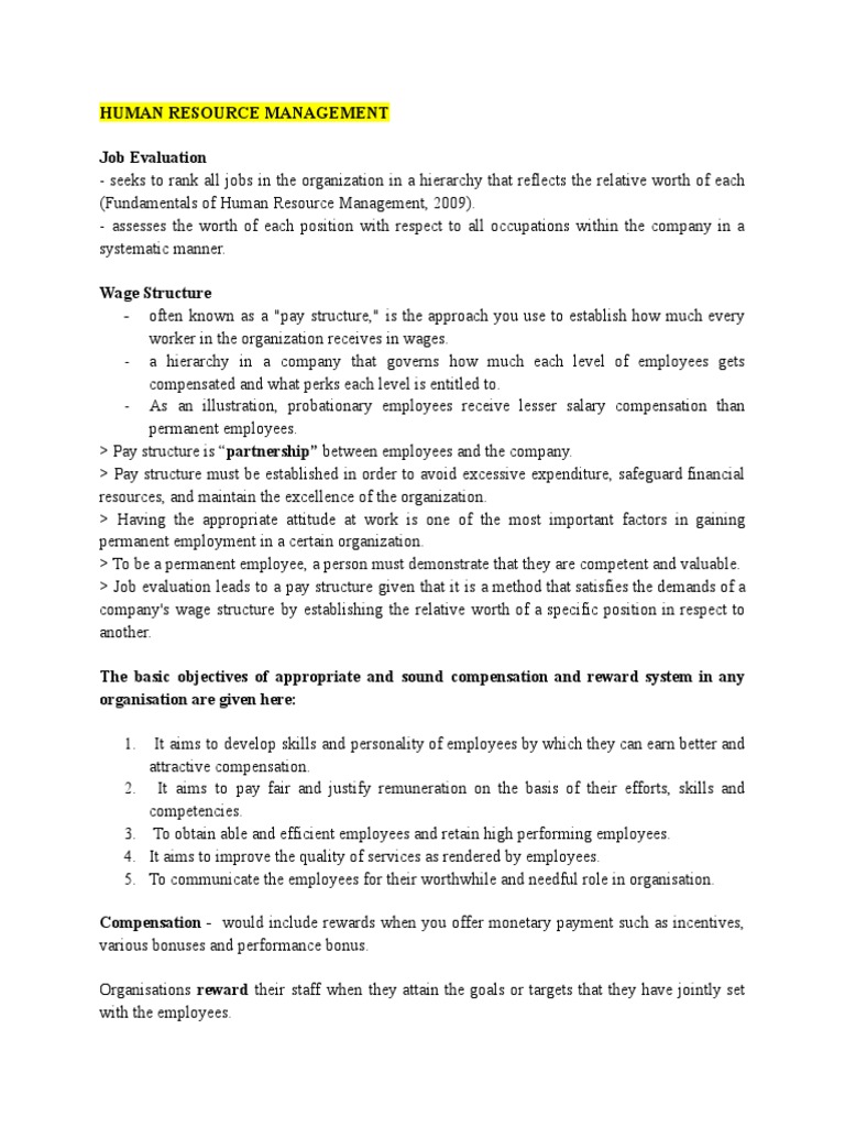 HRM Reviewer | Download Free PDF | Incentive | Employment