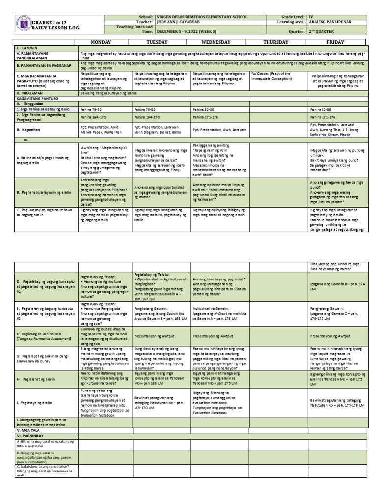Dll Araling Panlipunan 4 Q2 W5 Pdf