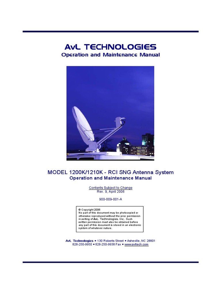 Antena DSNG AVL Switch's | PDF | Electric Motor | Antenna (Radio)