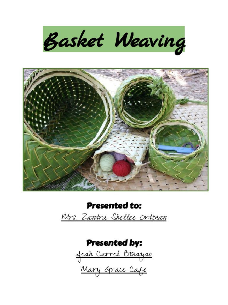 Proposal | PDF | Weaving | Leaf