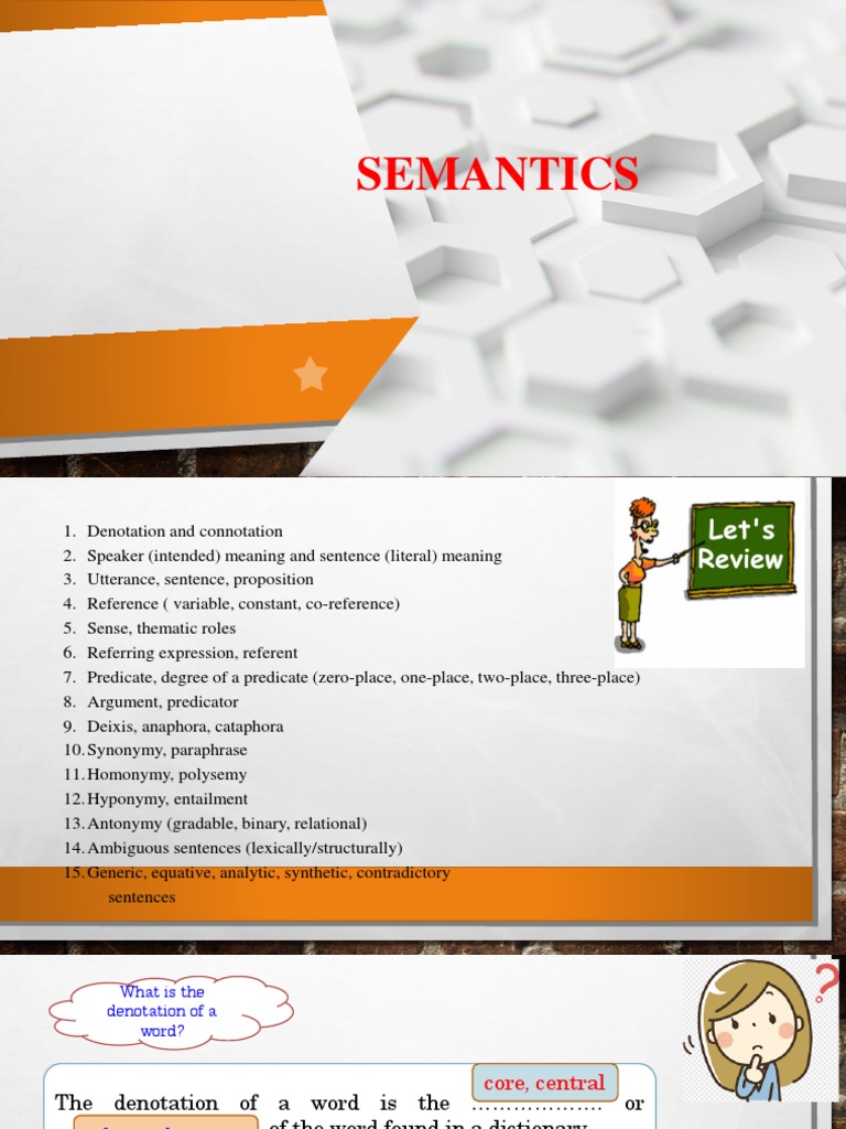 Semantics Review | PDF | Proposition | Word