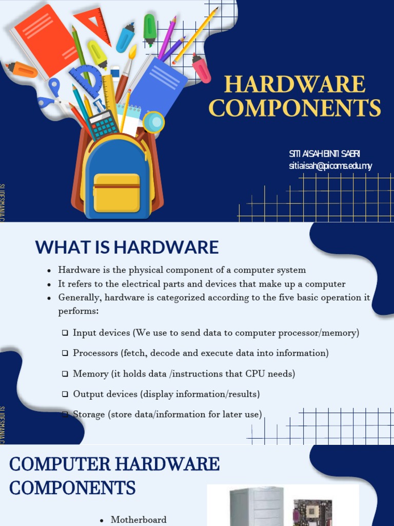 Chapter2 Hardware Components | PDF | Computer Data Storage | Random Access Memory